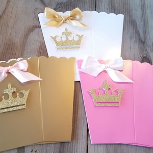 Princess Crown Tiara Favor Boxes-pink Gold Princess Favor | Etsy