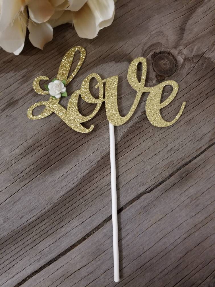 Love Cake Topper-love Wedding Cake Topper-love Topper-wedding - Etsy