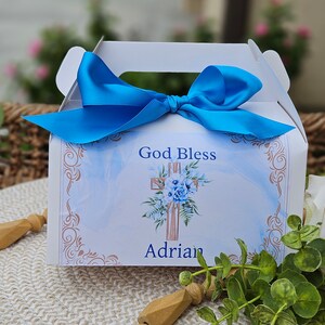 Baptism White Gable Favor Boxes-bautizo Gable Boxes-any Theme Gable Box ...
