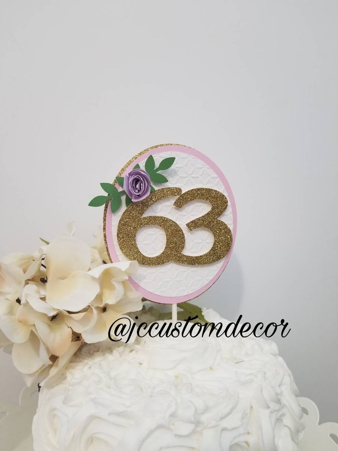 60 Cake Topper-age Cake Topper-glitter Age Cake Topper-63 Cake Topper ...