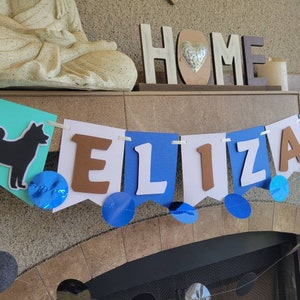 Husky Birthday Banner-husky Theme Banner-dog Birthday Banner-husky ...