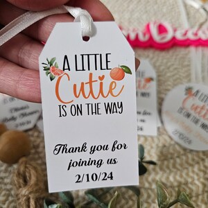 A Little Cutie is on the Way Favor Tag-little Cutie Baby Shower Tags-a ...