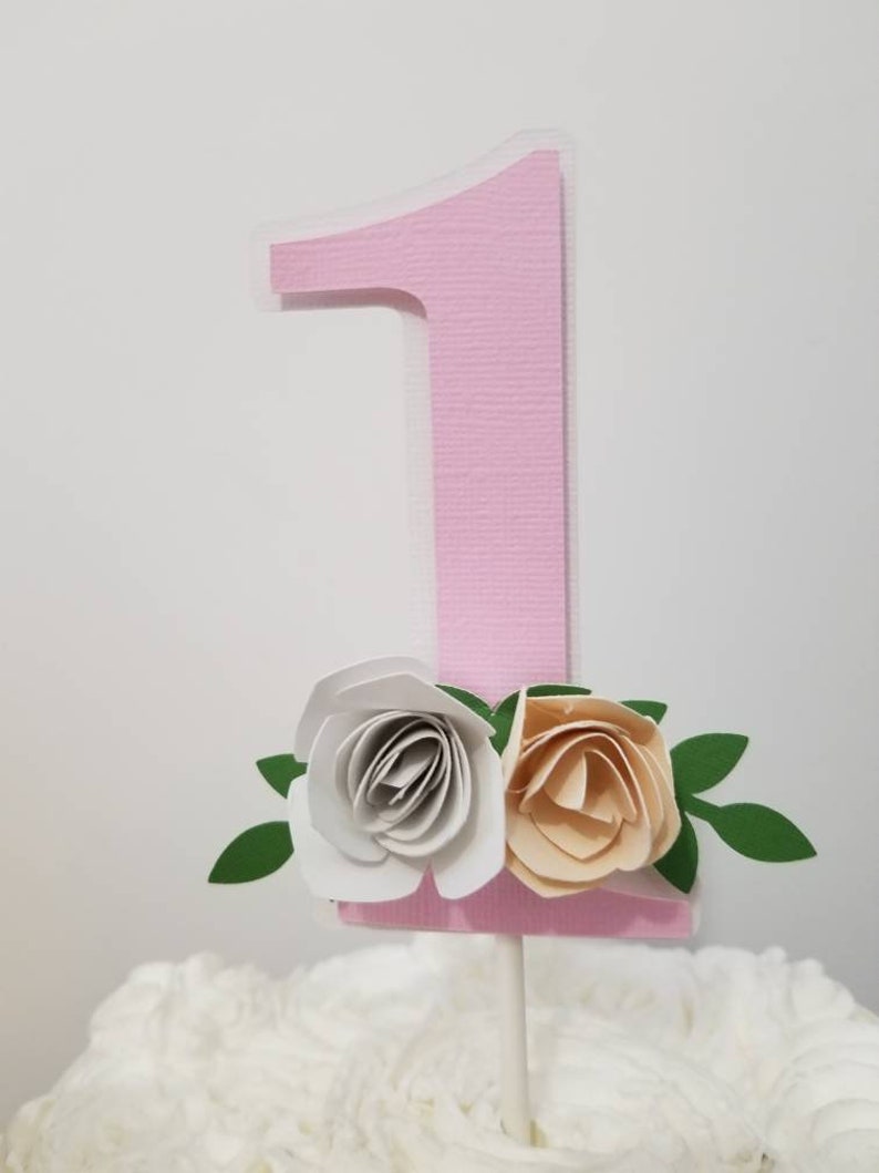 One Cake Topper-age Cake Topper-1 Cake Topper-gold Pink | Etsy