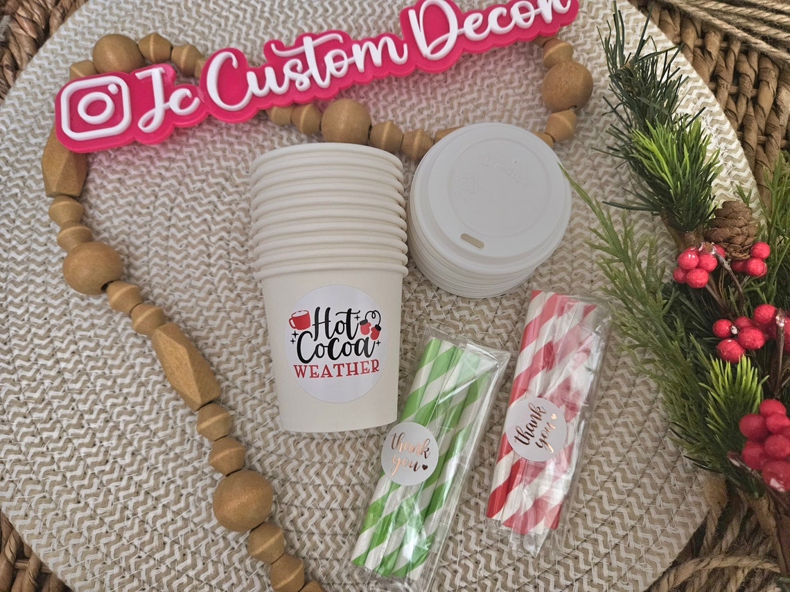 Hot Cocoa Weather Mini Cups-hot Cocoa Christmas Kids Mini Cups-hot ...