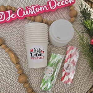 Hot Cocoa Weather Mini Cups-hot Cocoa Christmas Kids Mini Cups-hot ...