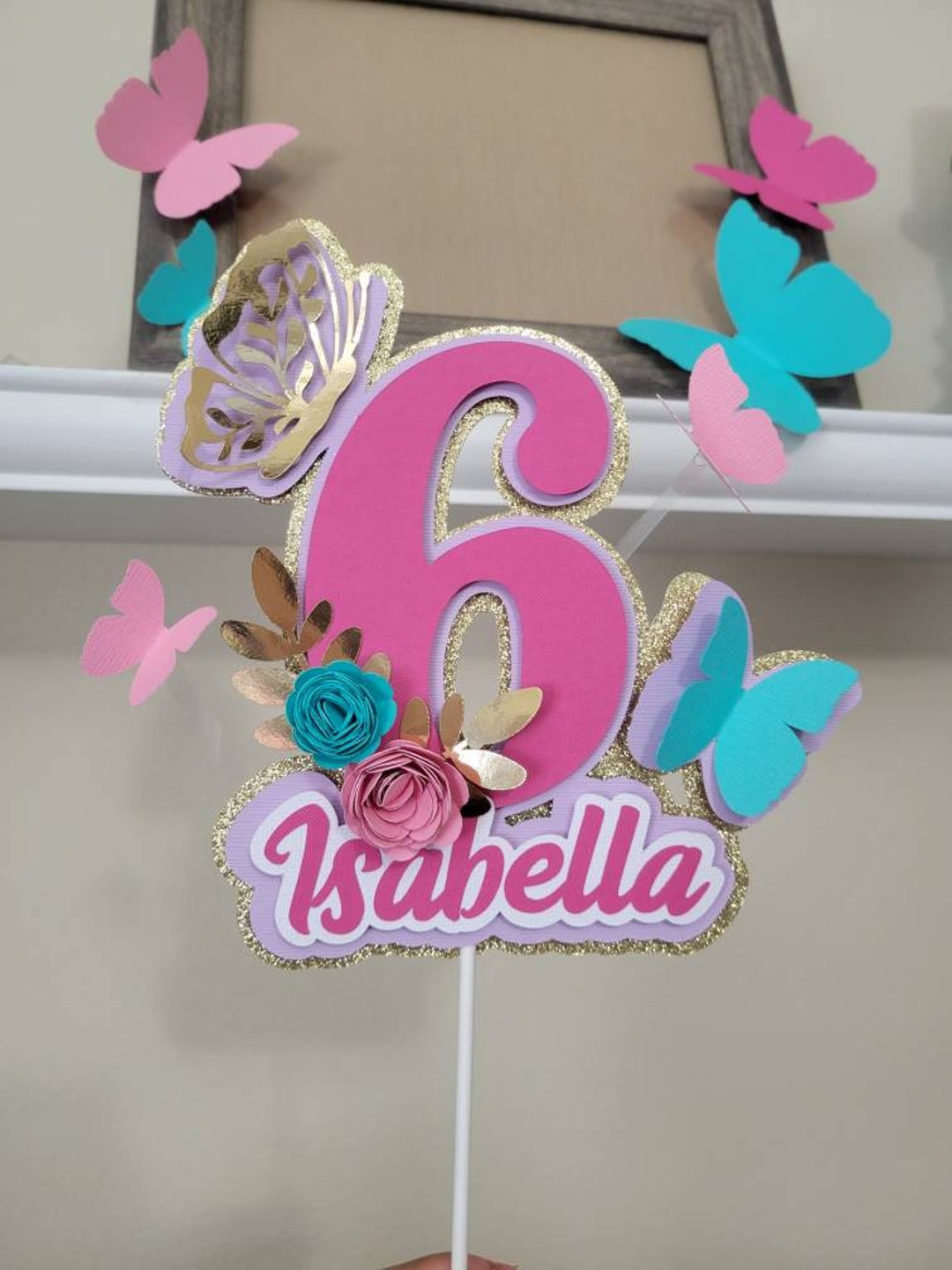 Butterfly Cake Topper-butterfly Age Flower Cake Topper-butterfly ...