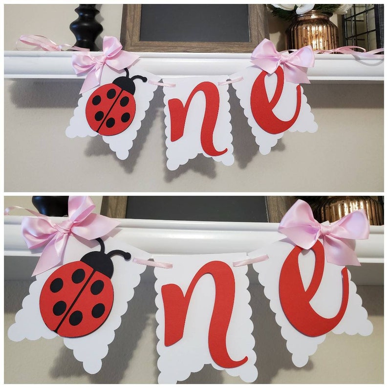 Ladybug One Banner-lady Bug Theme Birthday Banner-ladybug - Etsy