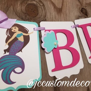 One Mermaid Under the Sea Banner-one Mermaid Birthday Banner-one ...