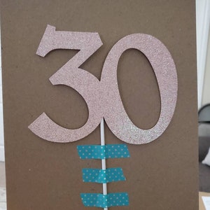 Age 30 Cake Glitter Topper-30 Cake Topper-30th Birthday Topper-30th ...