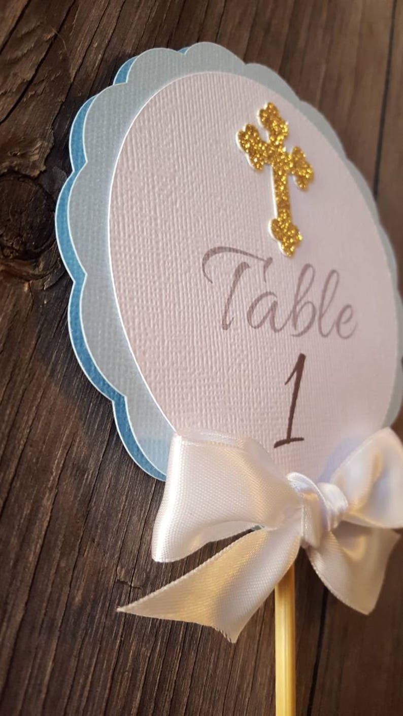 Baptism Table Number Centerpiece-baptism Table Numbers-table | Etsy