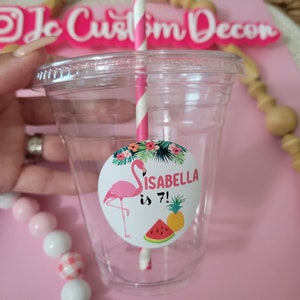 Flamingo Birthday Party Cups-flamingo Birthday Plastic Cups-flamingo ...