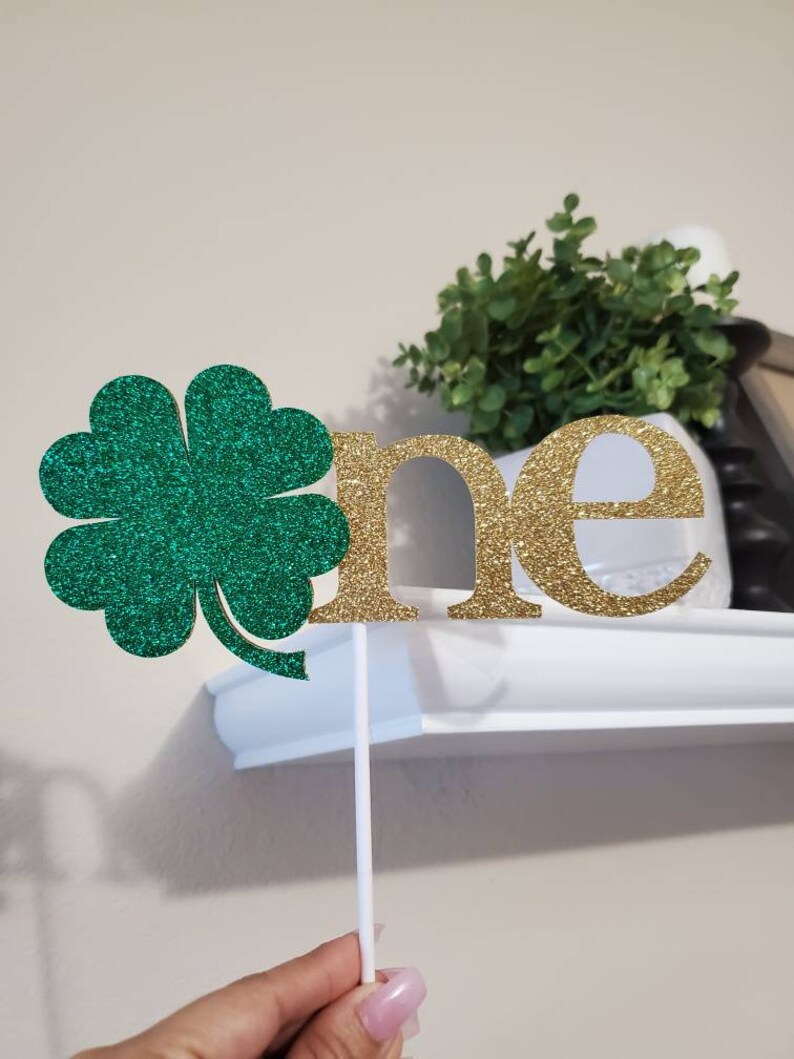 One Shamrock St.patricks Cake Topper-shamrock One Cake Topper- Lucky ...