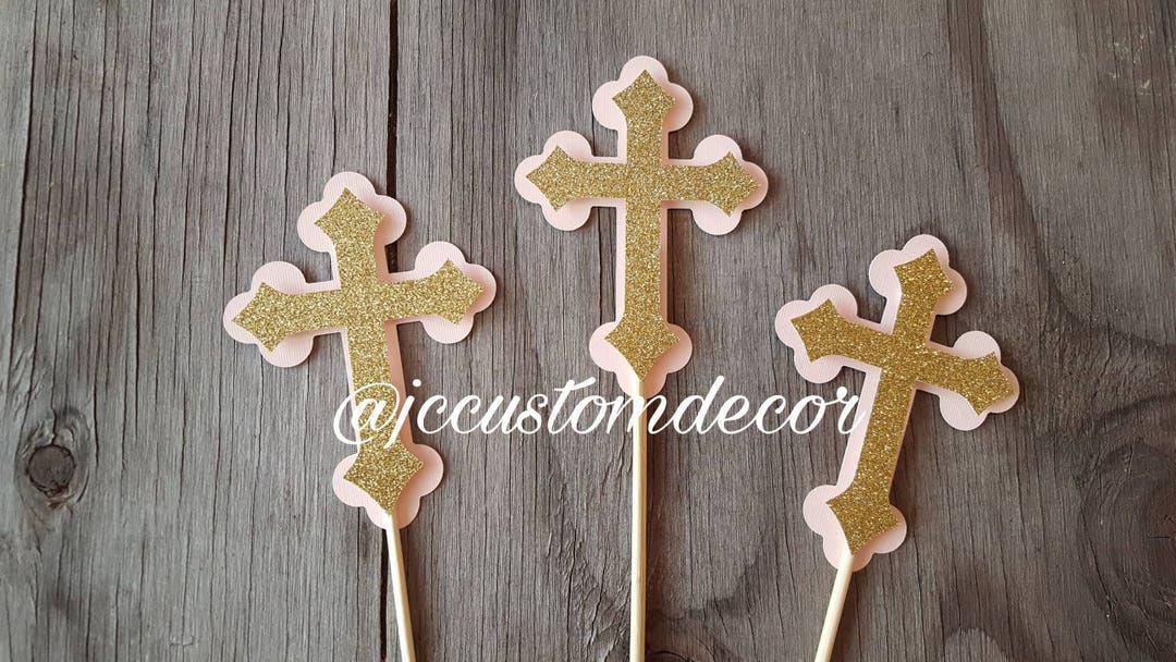 Boy Girl Cross Centerpiece-cross Centerpiece-baptism Cross Centerpiece ...