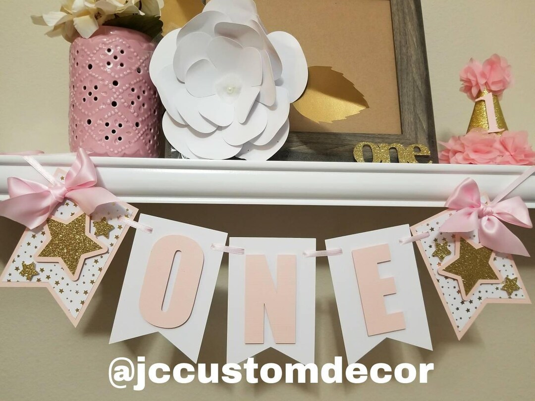 One Twinkle Little Star Banner-one Star Boy Girl Banner-twinkle Star ...