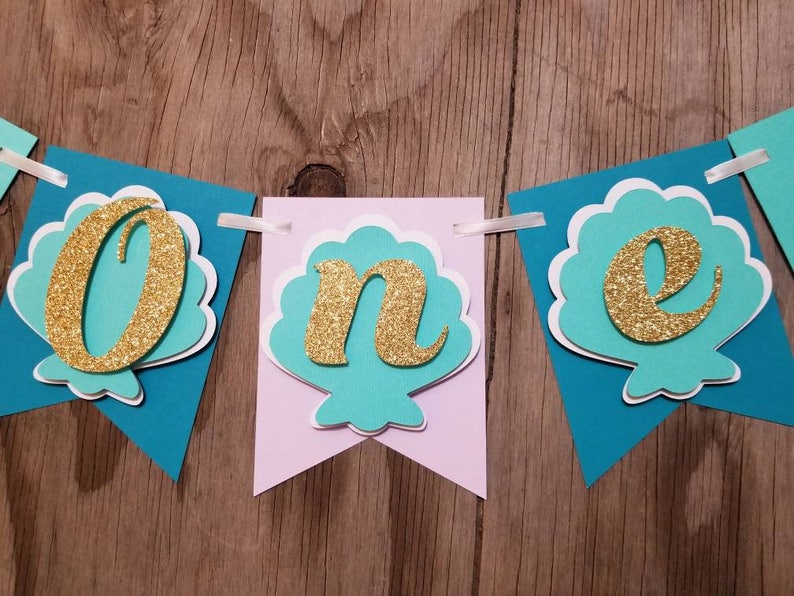 Mermaid Seashell One Banner-mermaid One Banner-under the Sea | Etsy