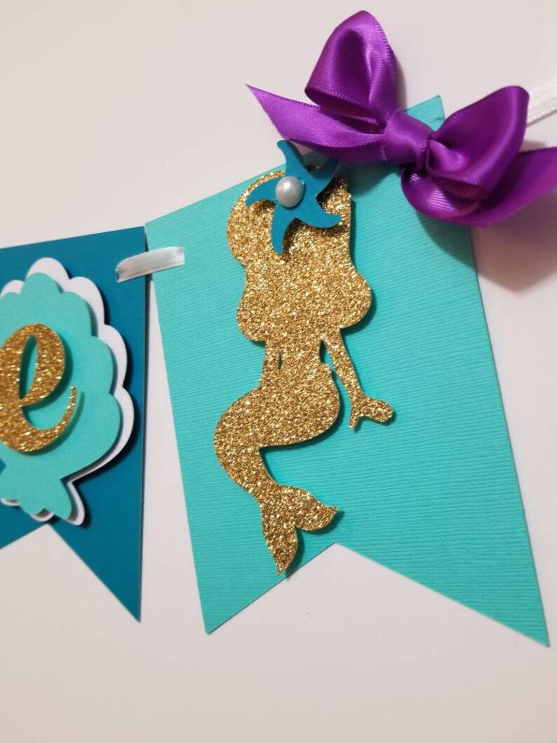 Mermaid Seashell One Banner-mermaid One Banner-under the Sea | Etsy