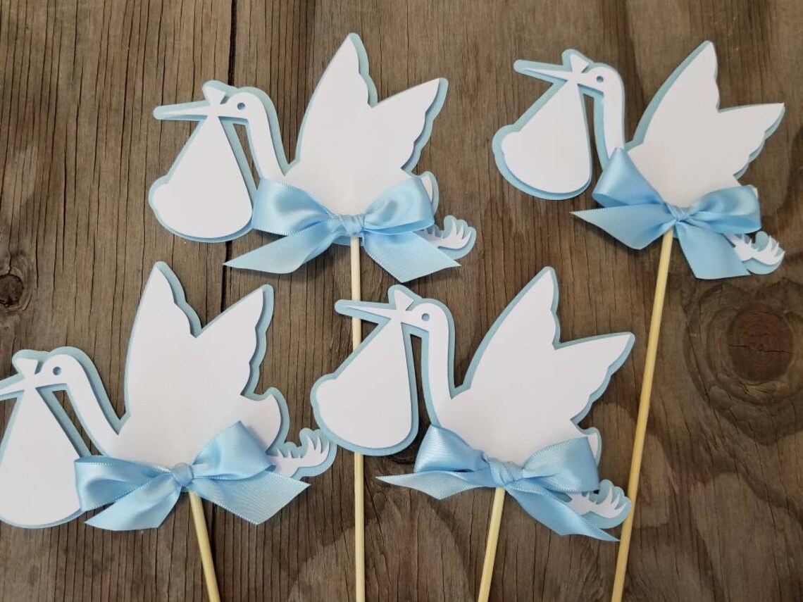Baby Girl Boy Baby Shower Centerpiece-baby Girl Boy Stork - Etsy