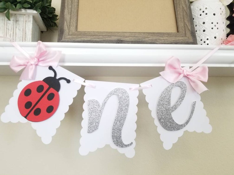 Ladybug One Banner-lady Bug Theme Birthday Banner-ladybug - Etsy