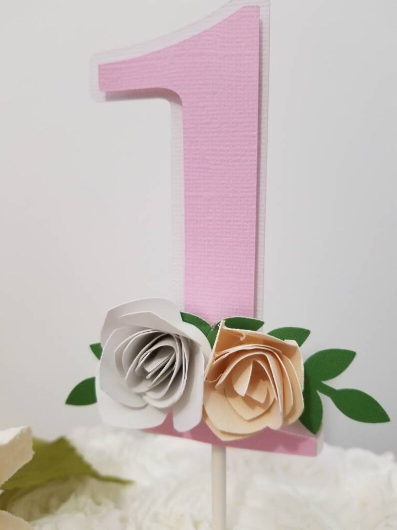 One Cake Topper-age Cake Topper-1 Cake Topper-gold Pink | Etsy