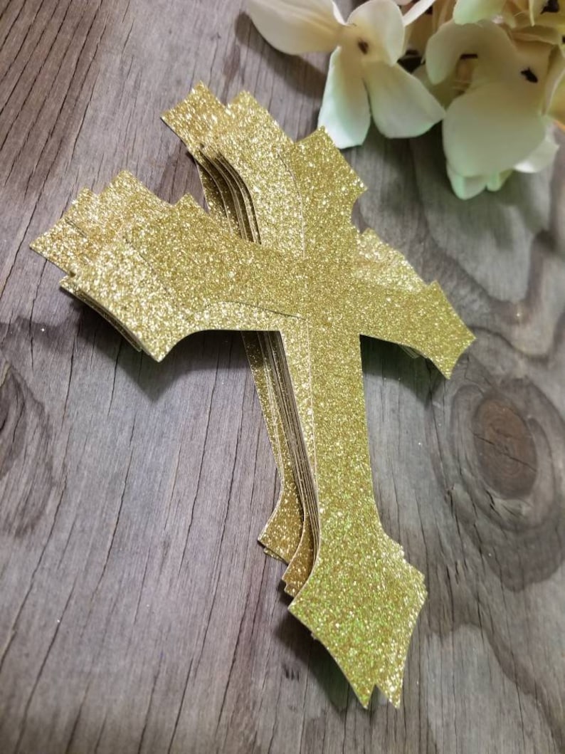 Big Glitter Cross Die Cut-cross Die Cut-big Diy Cross Centerpiece-diy ...
