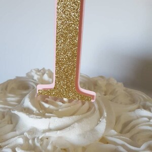 One Gold Silver Cake Topper-one Cake Topper-first Birthday Boy Girl ...