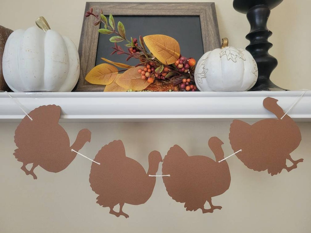 Turkey Thanksgiving Paper Cut Garland Banner-turkey Garland Banner ...