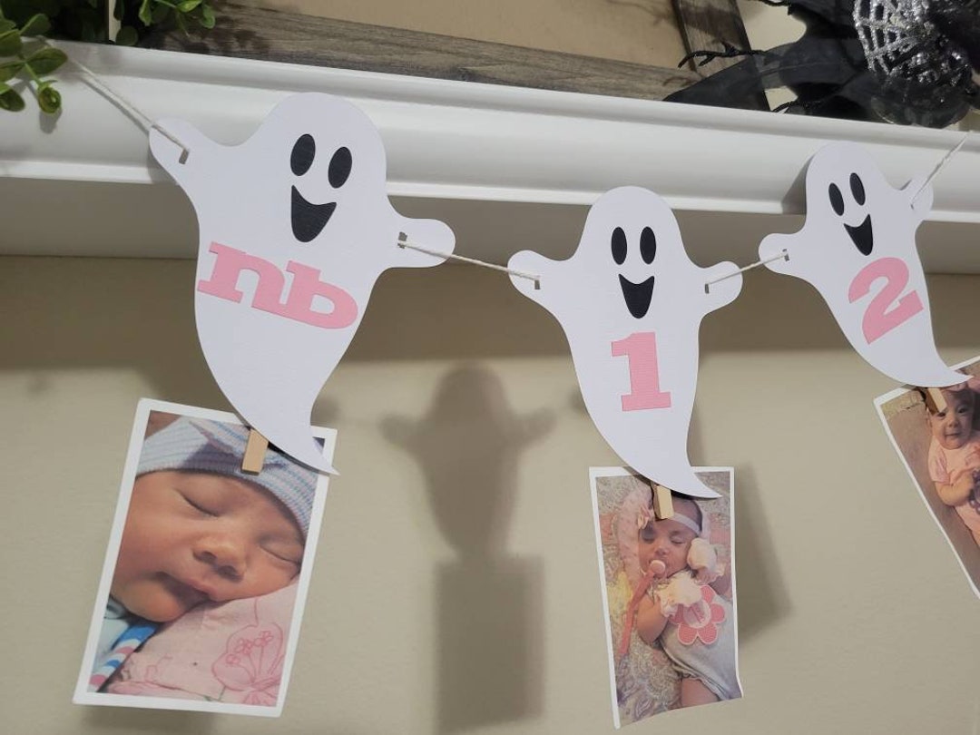 Ghost Monthly Milestone Banner-halloween Theme Milestone - Etsy