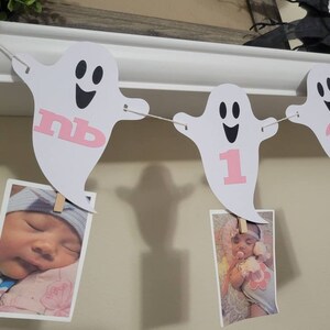 Ghost Monthly Milestone Banner-halloween Theme Milestone Monthly Banner ...