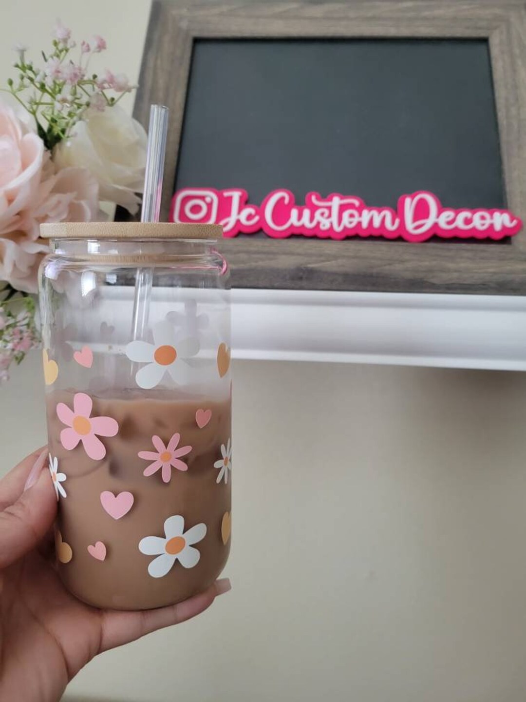 Spring Flower Libbey Glass Can-spring Flowers Glass-pretty Spring ...