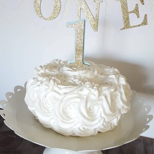 One Gold Silver Cake Topper-one Cake Topper-first Birthday Boy Girl ...