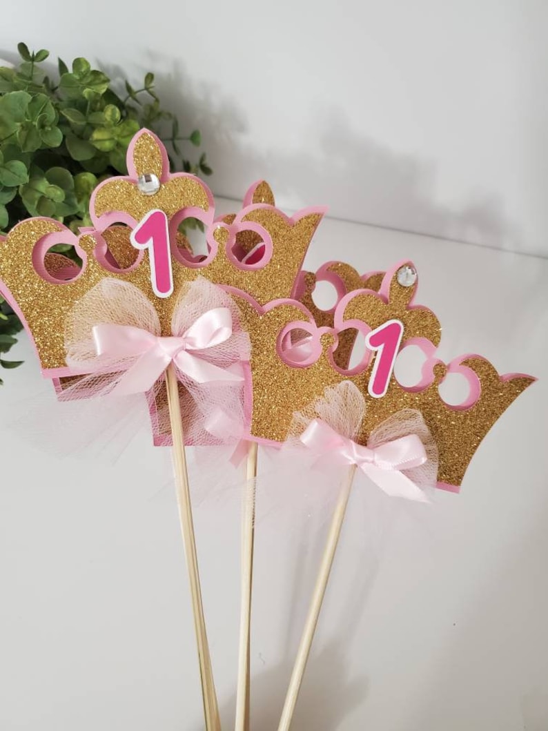 1st Birthday Princess Centerpiece-princess Theme Birthday Tiara ...