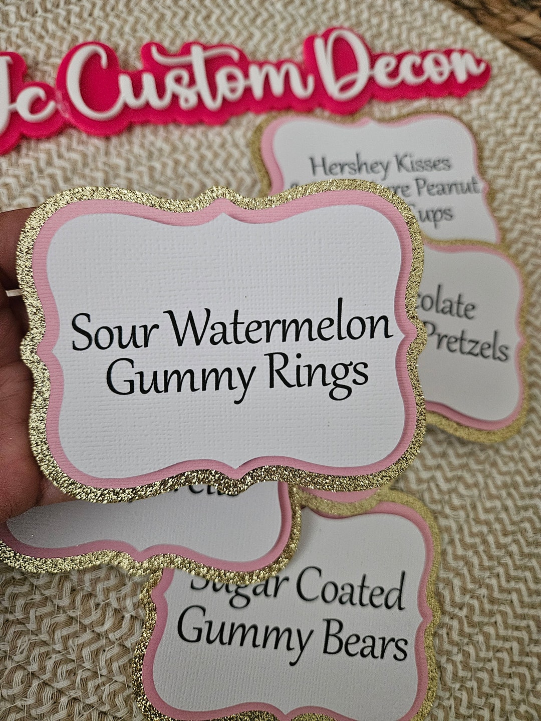 Candy Sweet Table Tags-dessert Table Cards-dessert Table Tags-candy ...