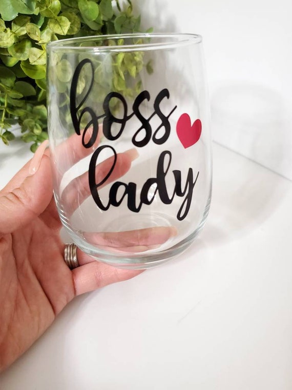Boss lady wine glass-boss day wine glass-boss lady wine glass | Etsy