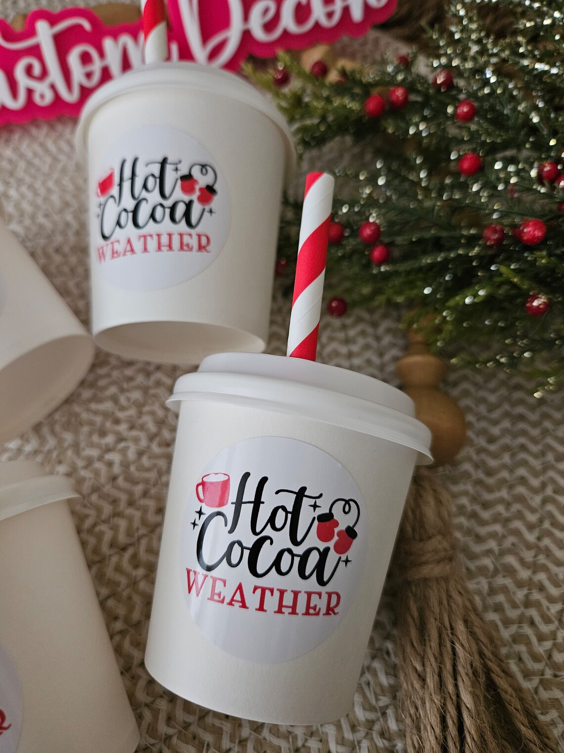 Hot Cocoa Weather Mini Cups-hot Cocoa Christmas Kids Mini Cups-hot ...