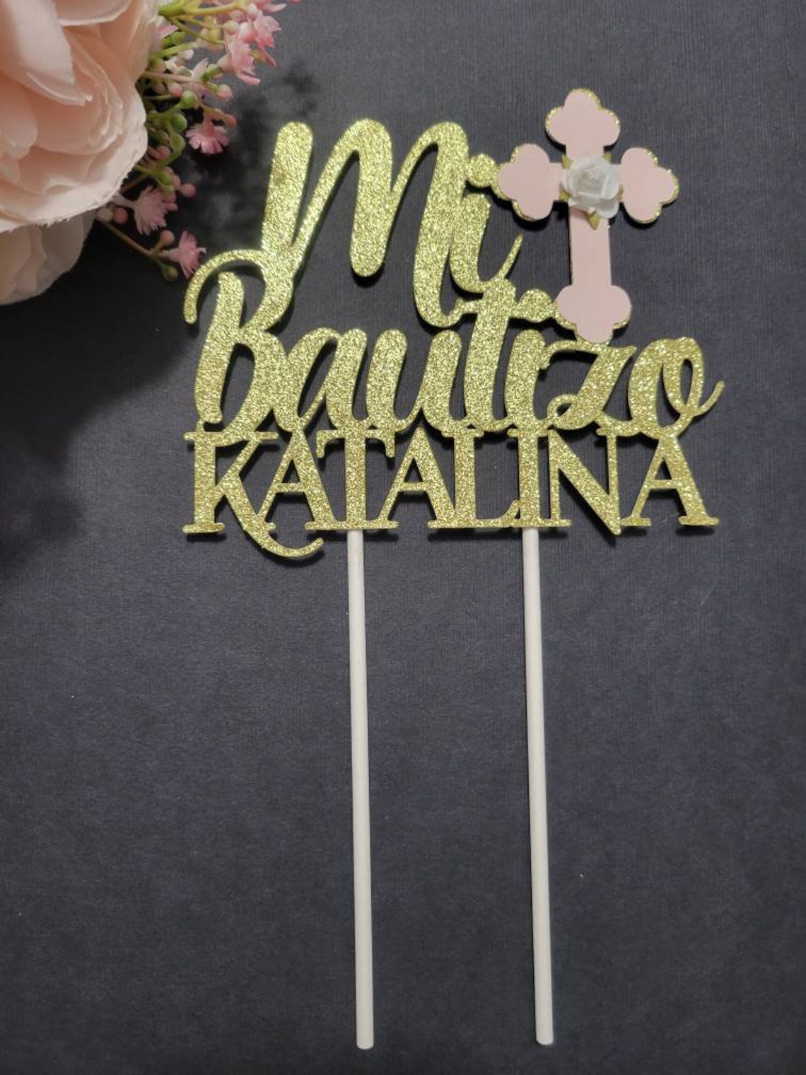 Mi Bautizo Cake Topper