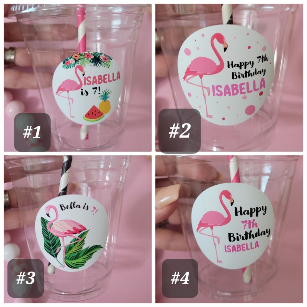 Flamingo Birthday Party Cups-flamingo Birthday Plastic Cups-flamingo ...