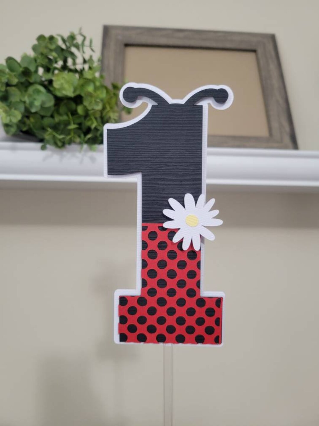 One Ladybug Cake Topper-ladybug Birthday Cake Topper-any Age Ladybug ...