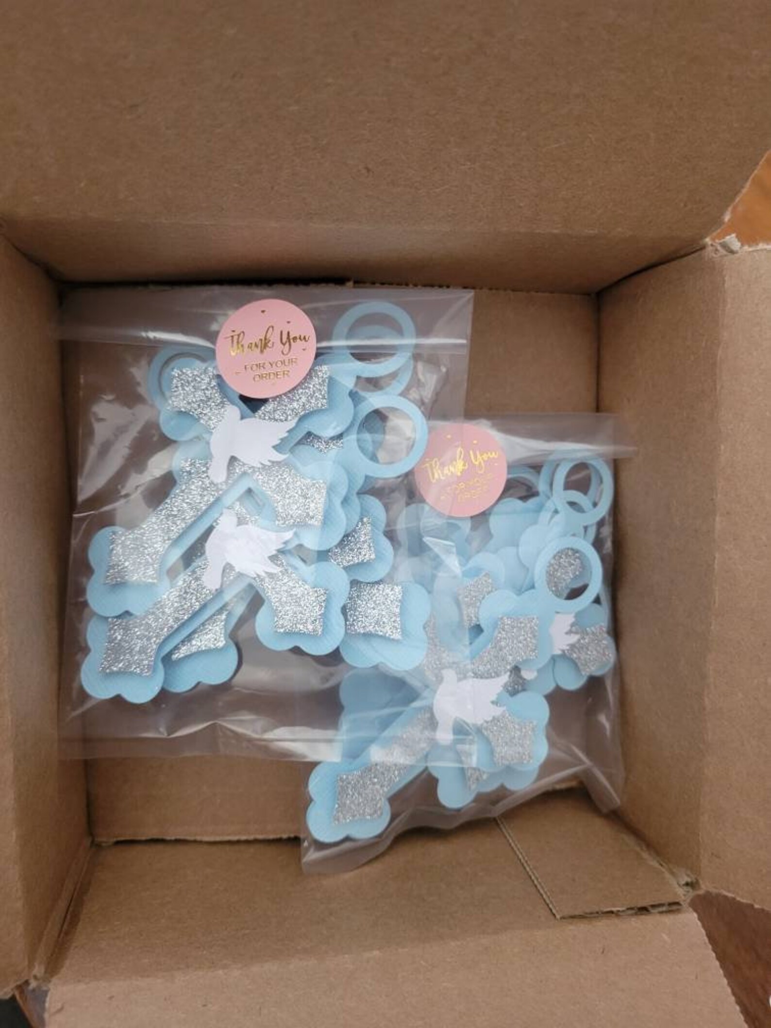 Baptism Centerpiece Tags-cross Tags-cross - Etsy