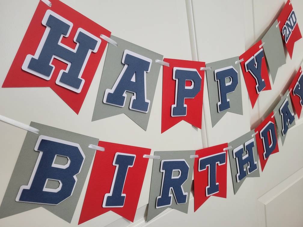 Two Sports Boy Banner-two Sports Theme Boy Birthday Banner-2nd - Etsy