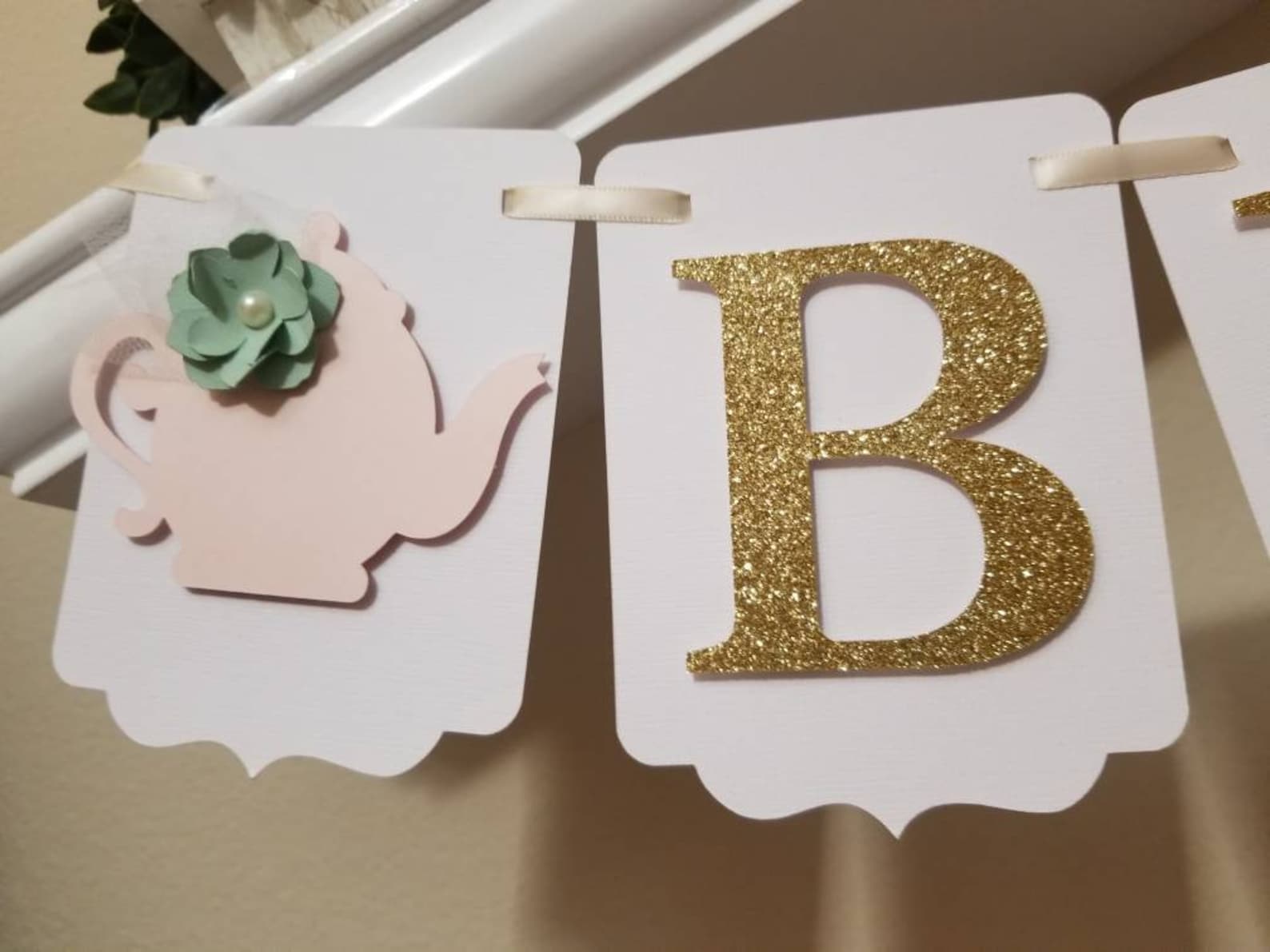 Teapot One Banner-tea Birthday Theme Banner-tea Theme Banner -tea Party ...
