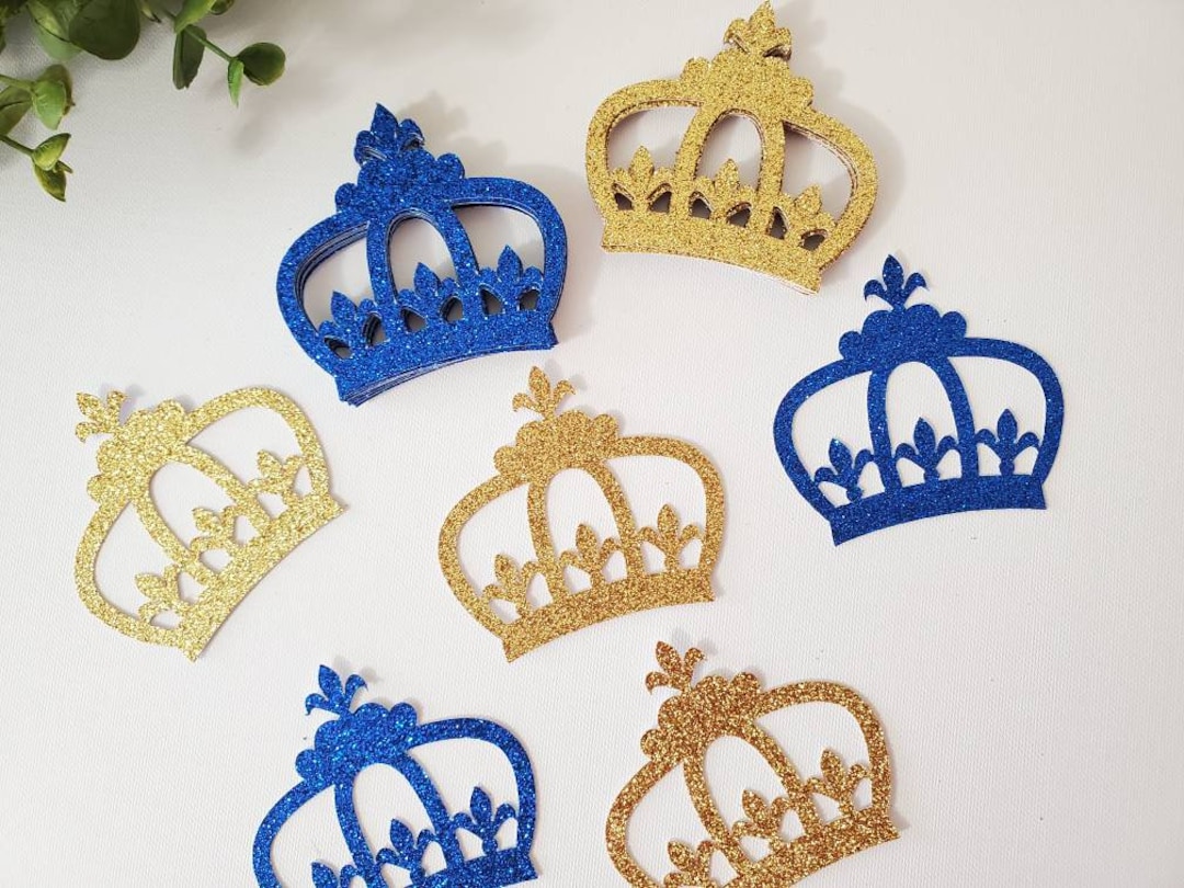 Royal Prince Glitter Crown Diecuts-prince Crown DIY Diecuts-dyi Crown ...