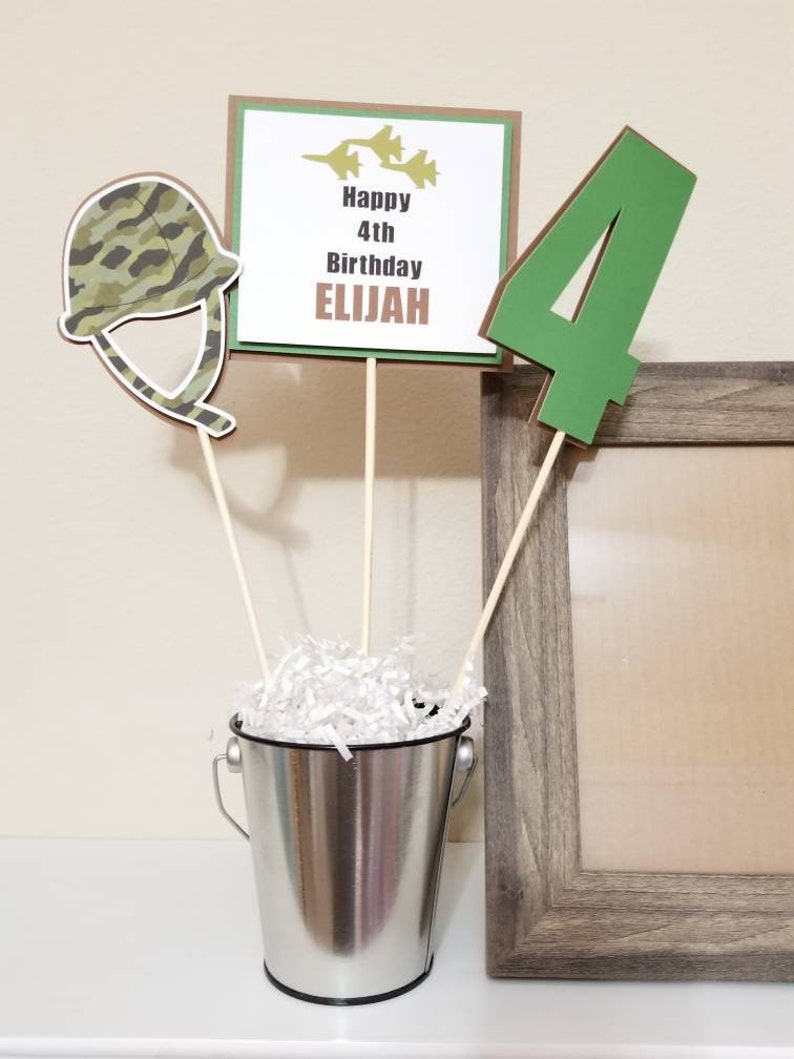 Military Camo Birthday Centerpiece-military Centerpiece-camo-army ...