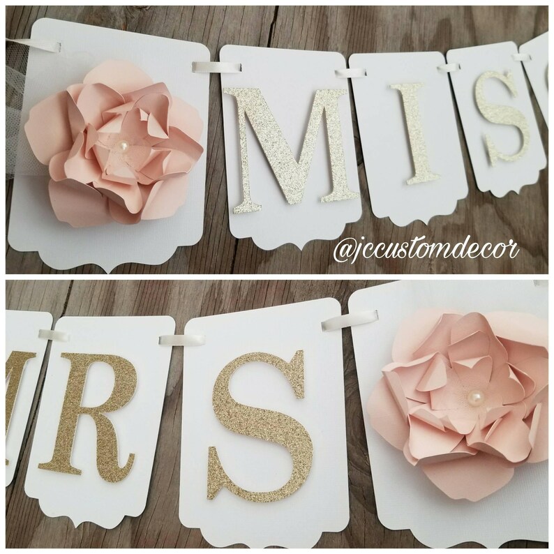 Wedding Date Banner Date Banner Number Date Banner Bridal | Etsy