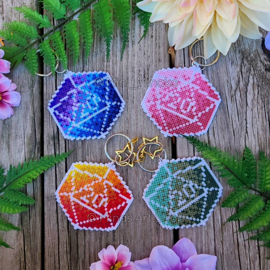 Pixel Jumbo DND D20 Dice Keychains - Etsy