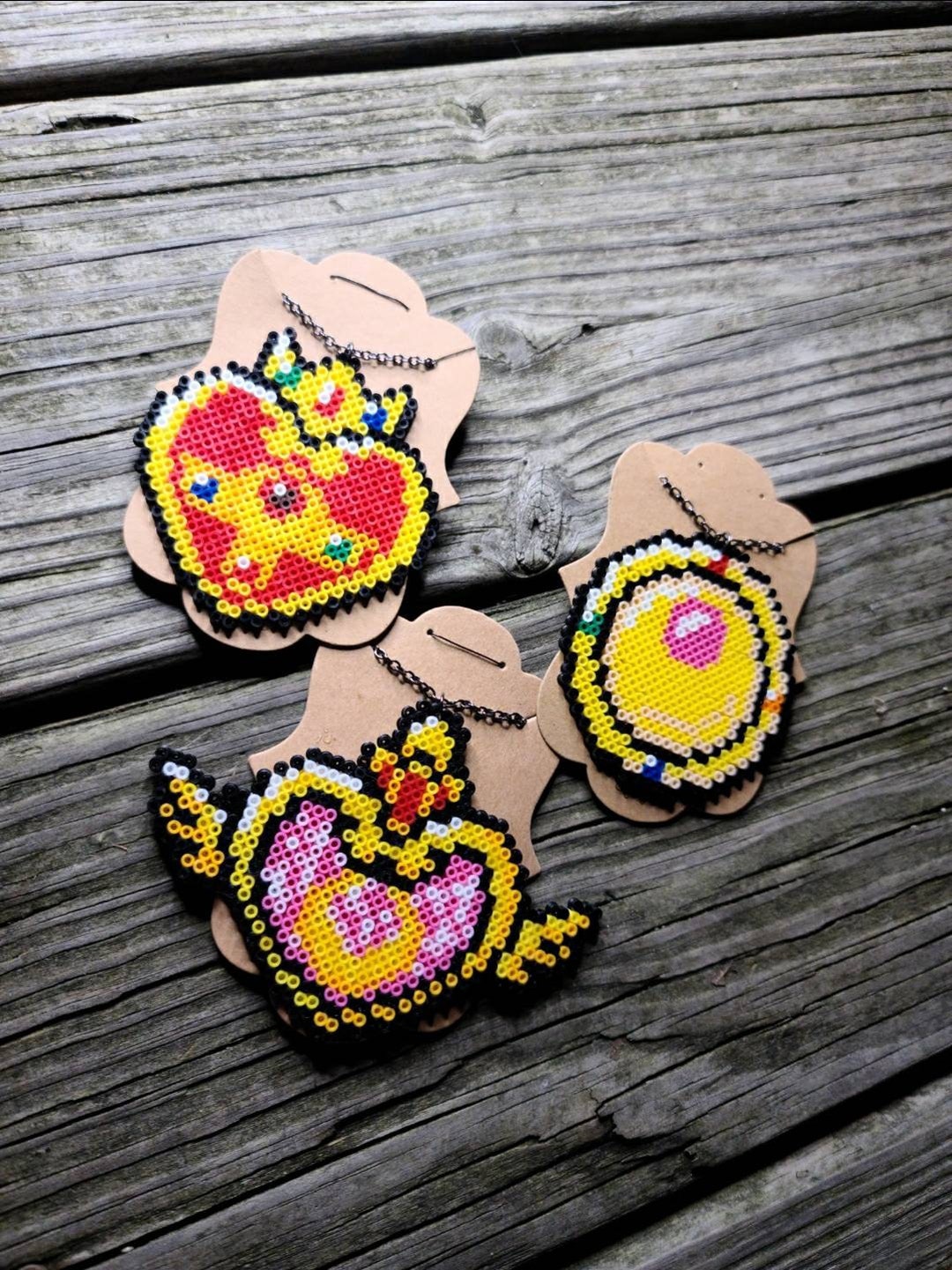 Magical Girl Brooch Themed Pixel Necklaces - Etsy