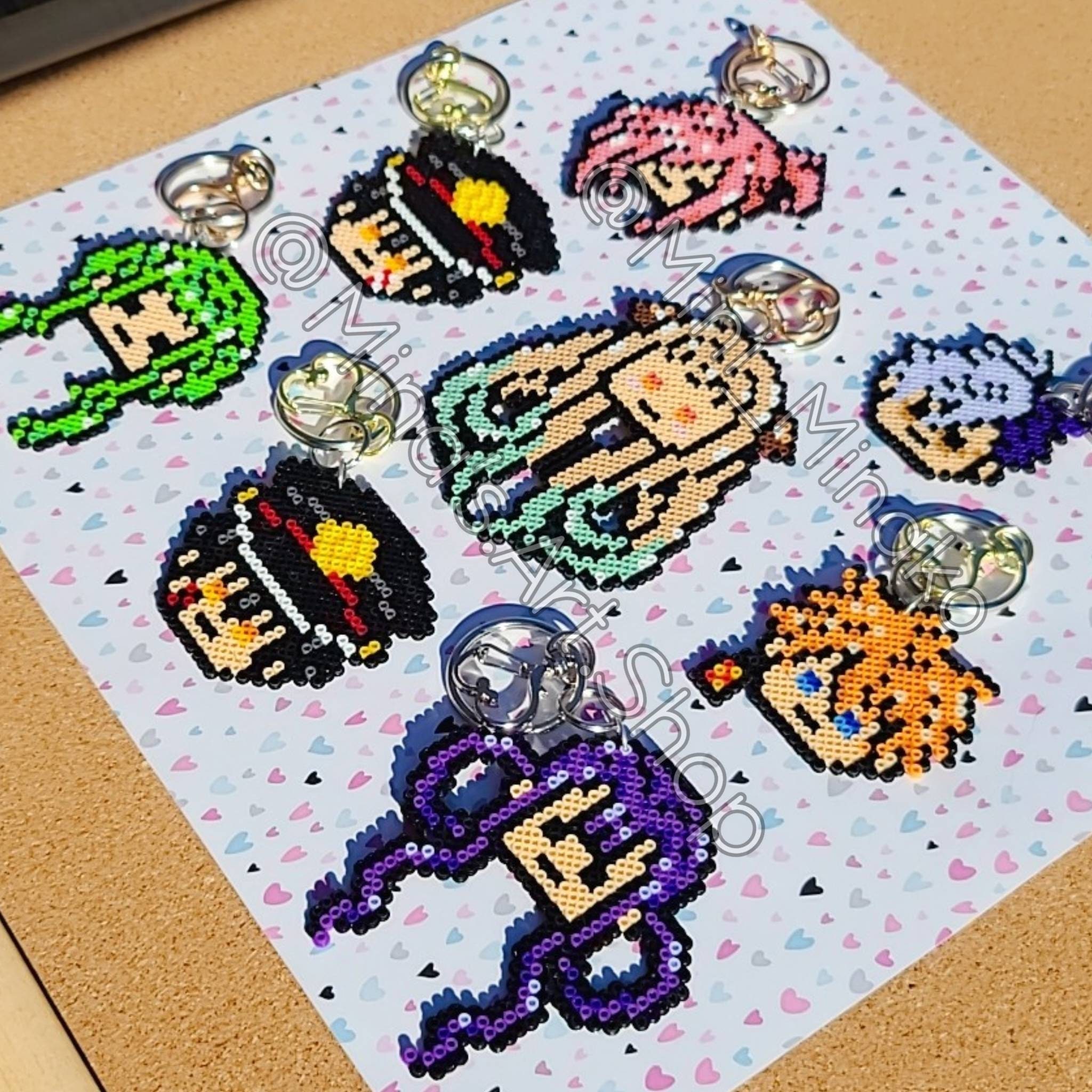 T B H K Custom Pixel Keychains - Etsy