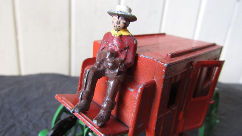 Antique Toy Stage Coach, Old West Toys, Wild West Vintage Cast Iron ...