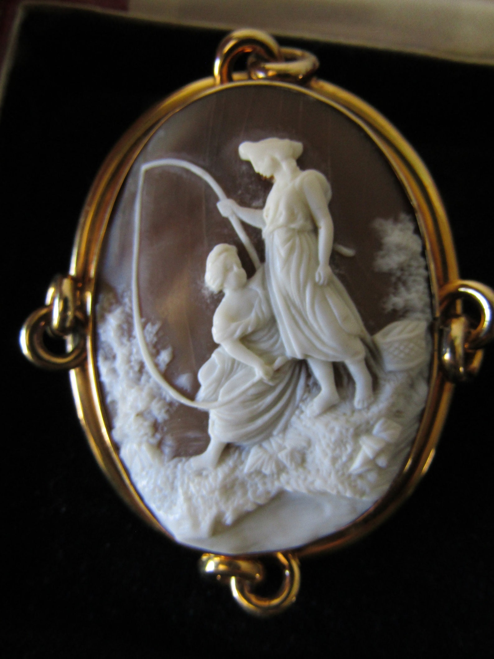 Very Rare Shell Cameo Set in 15 Kt. Gold Persian Cameo - Etsy