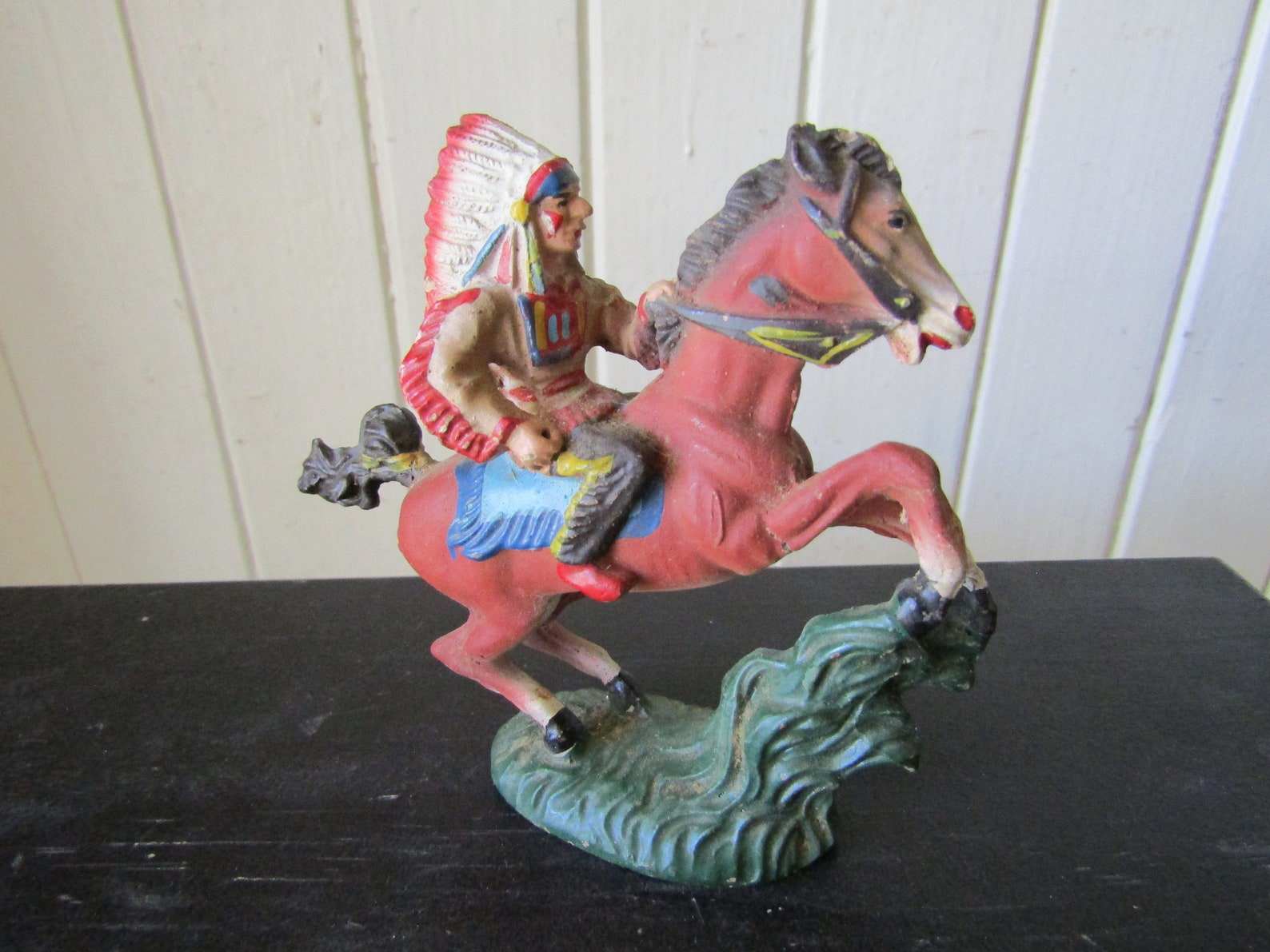 Leyla Toy Native American Chief on Horseback Vintage Toys - Etsy UK