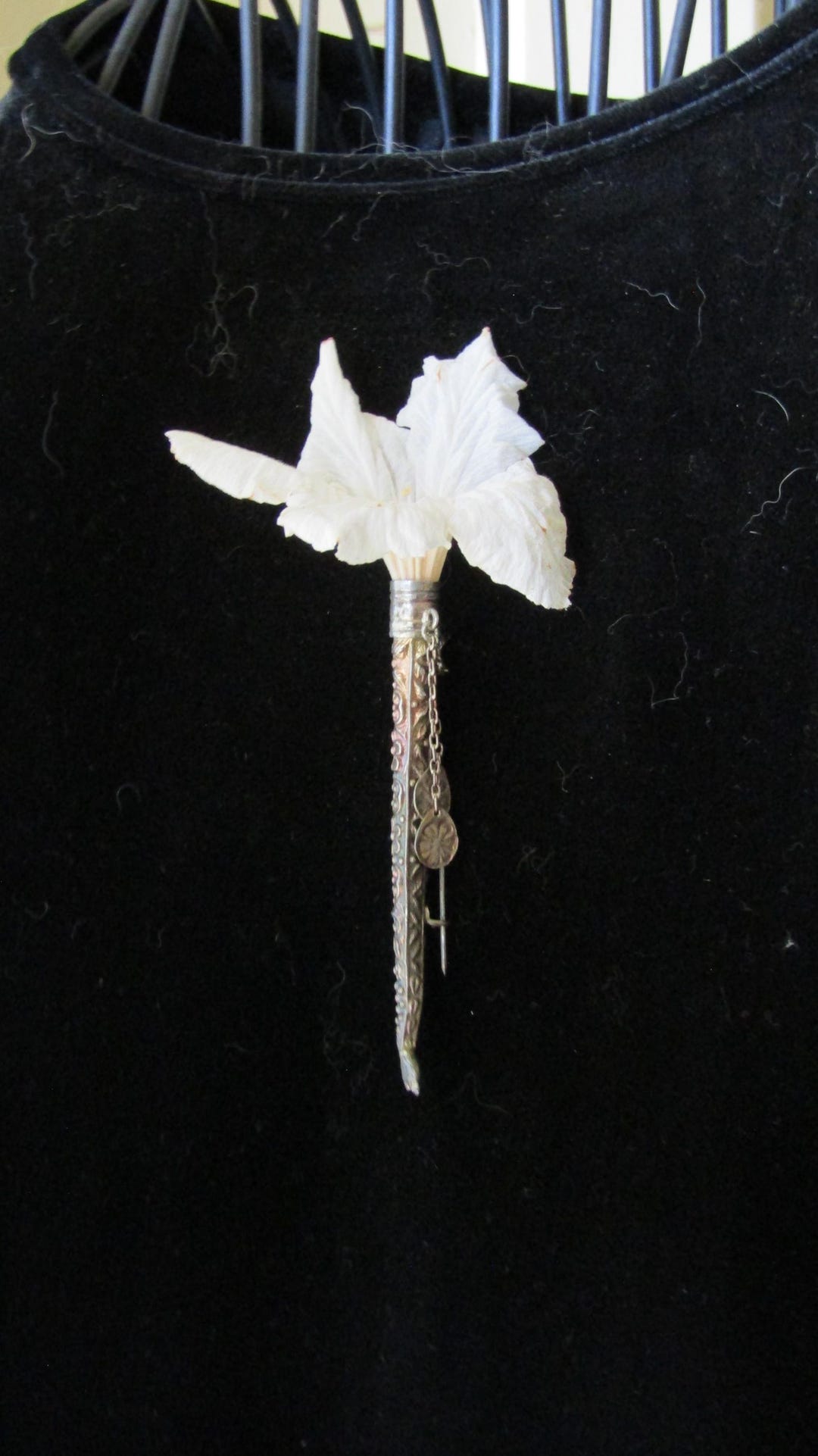 Antique Boutonniere Vase Pin, Wedding Pin, Floral Vase Brooch, Live ...